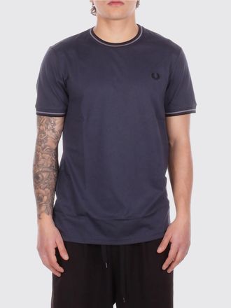 Fred Perry T-Shirt Homme couleur Bleu