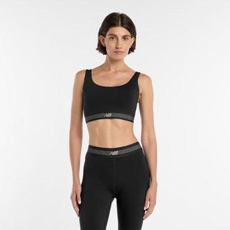 New Balance Damen AC Train Bra in Schwarz, Poly-Strick, Gr&ouml;&szlig;e 2XL