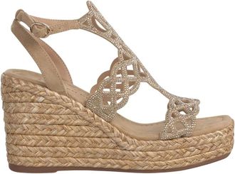 Alma En Pena Alma EN Pena, Femme, Chaussures, Beige, Taille: 41 EU Sandale Plateforme Haute Corps Entrelac&eacute;