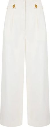 Moschino Femme, Pantalons, Blanc, Taille: 38 FR Pantalon large