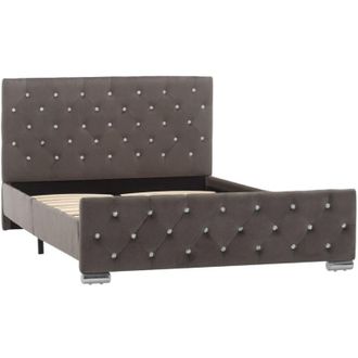 vidaXL Cadre de lit sans matelas gris tissu 120x200 cm Vidaxl