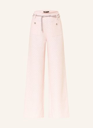 Maje Tweed-Hose Mit Schmucksteinen Und Glitzergarn pink