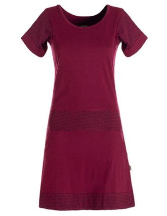 vishes Minikleid Damen Longshirt Kleid kurzarm Mini-Kleid Sommer-Kleid T-Shirtkleid Boho, Goa, Guru Style