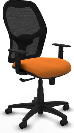 Piqueras y Crespo B&uuml;rostuhl, Orange, mit 1D-Armlehnen, h&ouml;henverstellbare Lendenwirbelst&uuml;tze, ausgestattet mit 3 Positionen und Schneidschaum, mit selbstfahrenden Rollen