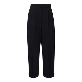 Max Mara Femme, Pantalons, Bleu, Taille: 32 FR Pantalon Cropped Taille Haute