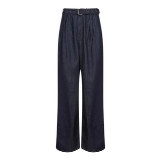Dries Van Noten Homme, Pantalons, Bleu, Taille: M Wide Jeans
