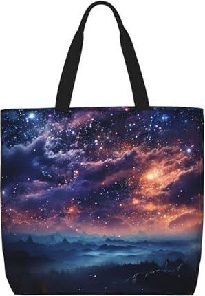 Generic &Eacute;toiles Dans Le Ciel Sac Fourre-Tout D&eacute;contract&eacute; Tote Bag Imperm&eacute;able Sac A Main Femmes Pour Voyage Shopping Plage