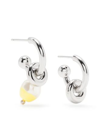 Justine Clenquet boucles doreilles Ethan à perles - Jaune