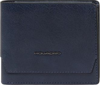 Piquadro Homme, Accessoires, Bleu, Taille: ONE Size Portefeuille avec fen&ecirc;tre didentification relevable