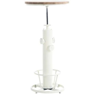 Clp Table ronde de &oslash; 60 cm dans un style idistal r&eacute;glable en diff&eacute;rentes couleurs hauteur colore : Blanc antique
