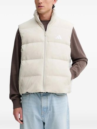 adidas Rei&szlig;verschluss-Weste mit Logo-Print - Nude