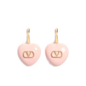 Valentino Garavani Femme, Accessoires, Rose, Taille: ONE Size VLogo Heart Earrings
