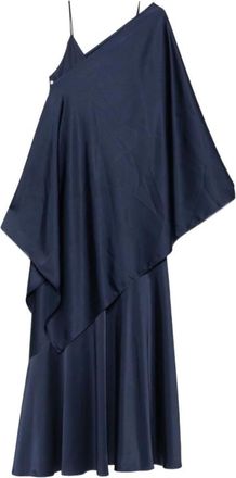 Max Mara Femme, Robes, Bleu, Taille: 38 FR Wkicalante Satin Slip Dress