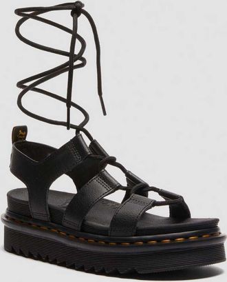 Dr. Martens Nartilla Leder Gladiatorsandalen in Schwarz, Gr&ouml;&szlig;e: 36