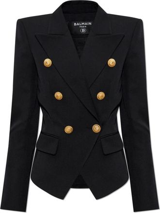 Balmain Femme, Vestes, Noir, Taille: 38 FR Blazer Crois&eacute;
