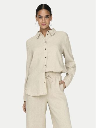 Jacqueline de Yong Hemd Say 15318364 Beige Loose Fit