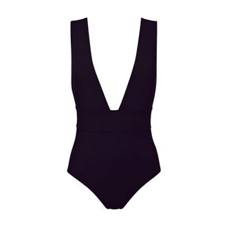 Eres Tiefes V-Ausschnitt Badeanzug - - Swimwear - Damen - Blau - XL