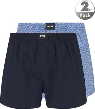 HUGO BOSS Herren Boxershorts blau Baumwolle gestreift