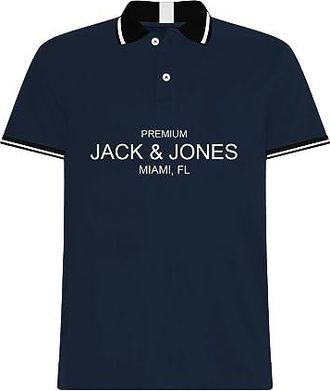 Jack & Jones Jprblufighter Polo SS Bmu23, Blazer Bleu Marine, S Homme