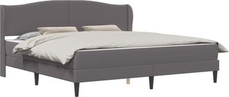 vidaXL Struttura Del Letto Con Testiera Grigio 180 X 200 Cm Similpelle Vidaxl