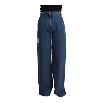 GCDS Klassische Blaue Boot Cut Denim Jeans - - Jeans - Damen - Blau - W27