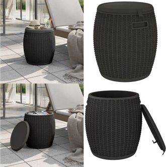 vidaXL 4-in-1 Gartenbox Schwarz Polypropylen - Gartenbox - Gartenboxen - Home & Living