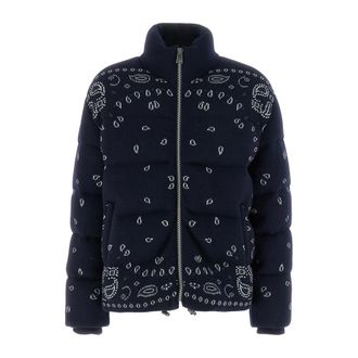 Alanui Bandana Jacquard Puffer Jacket - - Jackets - Herren - Blau - M
