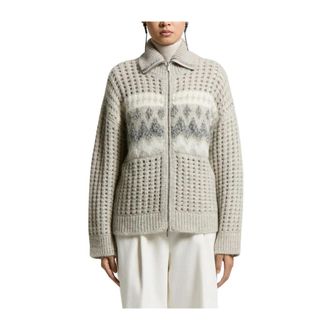 PESERICO Bomberjacke aus Alpakawolle und Mohair - - Knitwear - Damen - Grau - M