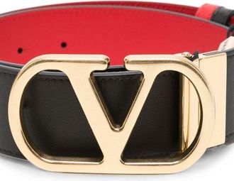 Valentino Garavani VLogo Signature Buckle Belt - Black