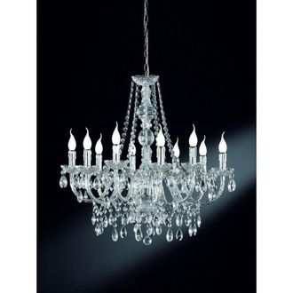 Reality Lustre baroque, Lustre baroque 10 Lampes Gris en Plastique, trio