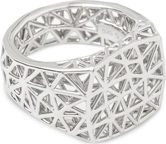 Tom Wood bague Mesh - Argent