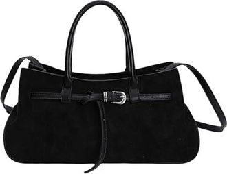 Generic Sac &agrave; bandouli&egrave;re en polyur&eacute;thane givr&eacute; pour femme - Grande capacit&eacute; - Pour l&eacute;cole quotidienne et les voyages, Noir, 350.00x160.00x120.00mm