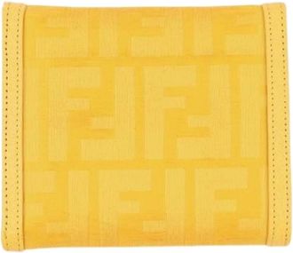Fendi Portefeuille Zucca Pre-owned (tri-pli) - Femme - Pre-owned - Jaune - Taille: ONE Size