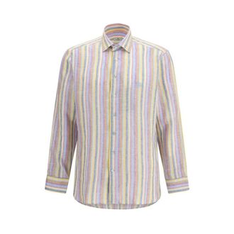Etro Gestreiftes Leinenhemd - - Shirts - Herren - Mehrfarbig - 2XL