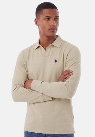 U.S.Polo Association Poloshirt USHaarrison - Herren Longsleeve Poloshirt mit Logo-Stickerei