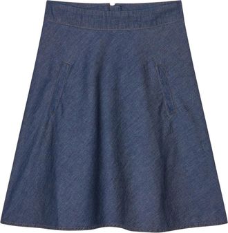 Mads Norgaard Femme, Jupes, Bleu, Taille: 42 FR Denim Skirt