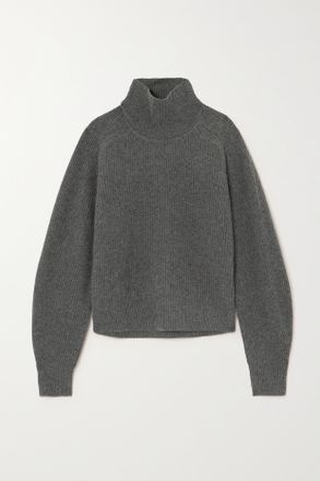 Guest In Residence Pull &Agrave; Col Montant En Cachemire C&ocirc;tel&eacute; - Gris