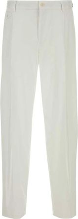 Dolce & Gabbana Homme, Pantalons, Blanc, Taille: XL Pantalon en coton stretch