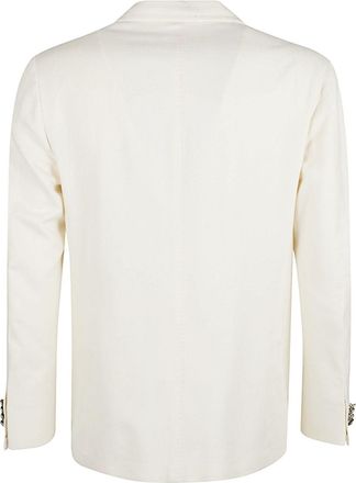 Sartorio Single-Breasted Wool Blazer - Cream