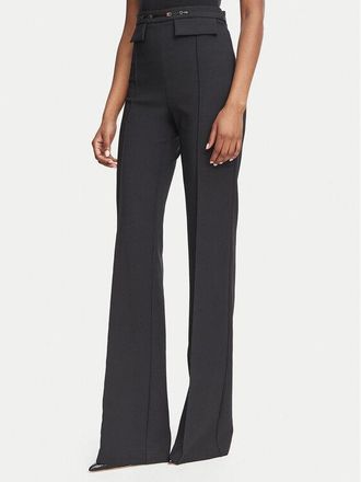 Elisabetta Franchi Stoffhose PA-196-66E2-V360 Schwarz Palazzo Fit