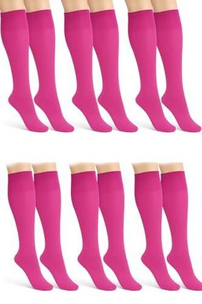 Sesto Senso Lot de 6 paires de chaussettes pour femme, 40 deniers, 6 paires - Rose azal&eacute;e, taille unique