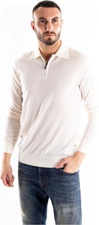 Paolo Pecora Homme, Pulls, Beige, Taille: M V-neck Tricots