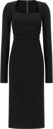 Dolce & Gabbana Knielanges Kleid - Schwarz