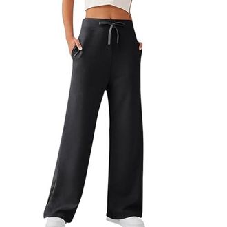 SHEKINI Pantalon de jogging pour femme - Pantalon de sport - Pantalon de loisirs - Taille haute - Pantalon en coton - Pantalon large - Pantalon d&eacute;t&eacute; pour femm