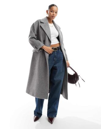 Stradivarius Weicher Oversize-Mantel in Grau