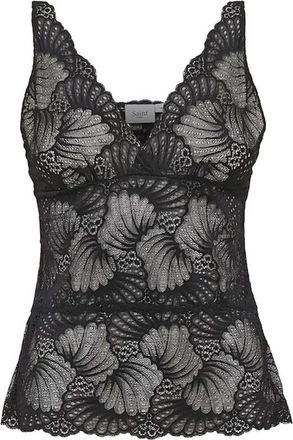 Saint Tropez Femme, Tops, Noir, Taille: 46 FR Haut en Dentelle Noire - Style Féminin