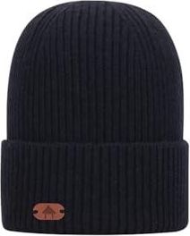 Cabaia CABAIA - Bonnet French 75 Noir - Bonnet dhiver Chaud sans Pompon pour Homme et Femme - Maille Douce et Confortable - Taille Unique Adulte