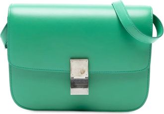 Celine sac à bandoulière Classic Box médium (2017) - Vert