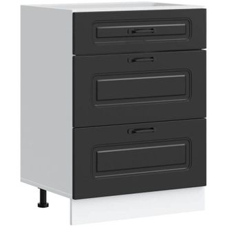 vidaXL vidaXL Armoire de cuisine Kalmar noir bois ding&eacute;nierie