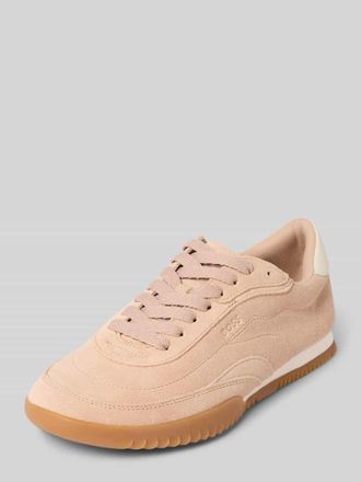 HUGO BOSS Ledersneaker mit Label-Pr&auml;gung Modell CARLYNN_LOWP_SDW